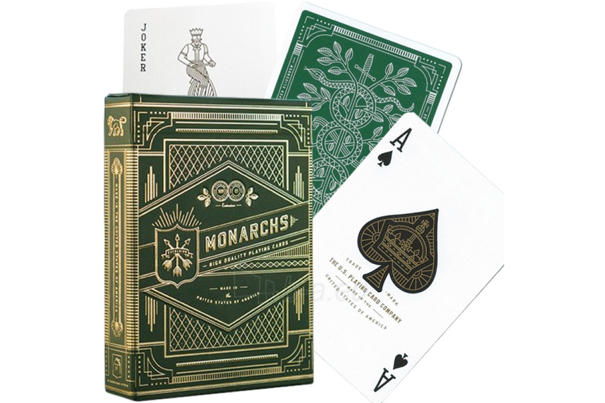 Карты "Theory11 Green Monarchs"